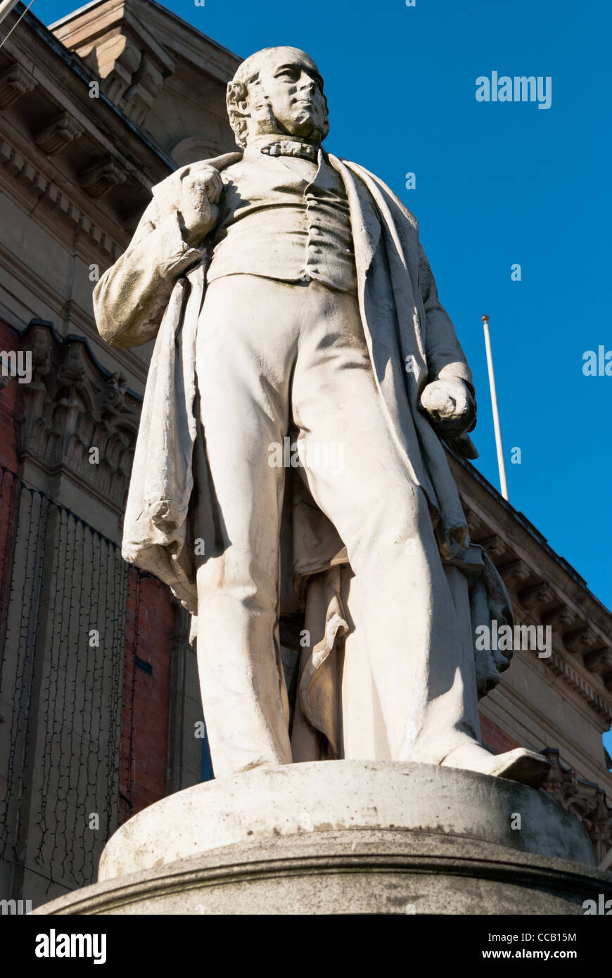 Statue of Sir Rowland Hill, inventor of the penny postage stamp Stock ...