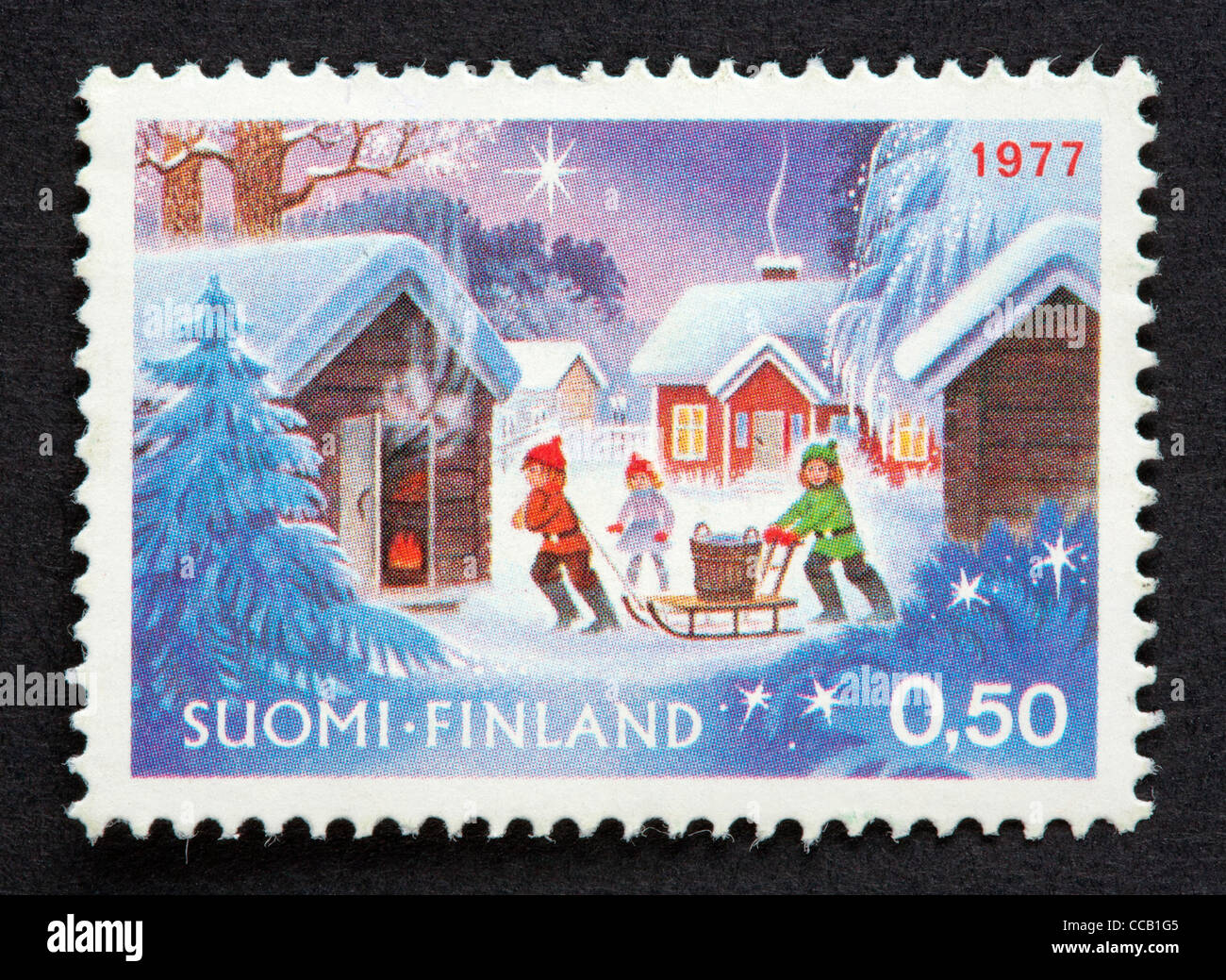 Finnish postage stamp Stock Photo - Alamy
