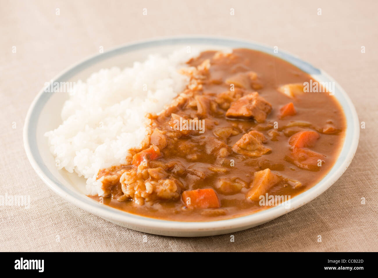 Chicken curry and rice Stock Photo - Alamy