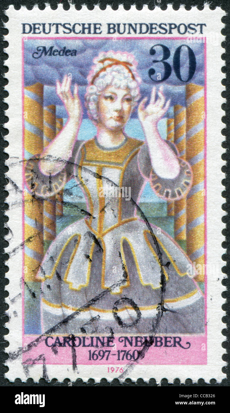 GERMANY - CIRCA 1976: A stamp printed in the Germany, depicts German ...