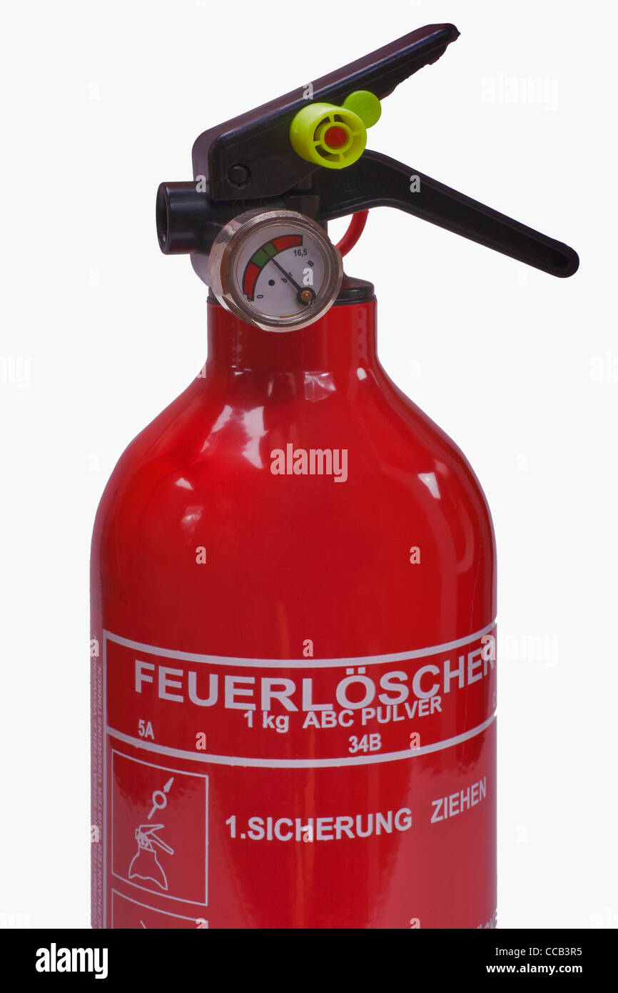 Detailansicht eines Feuerlöschers | Detail photo of a fire drencher ...