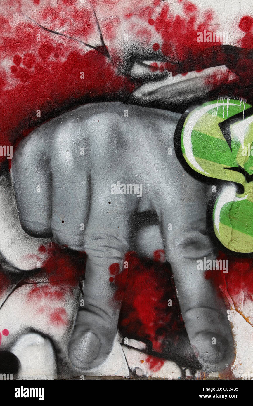 Black hand graffiti hi-res stock photography and images - Alamy