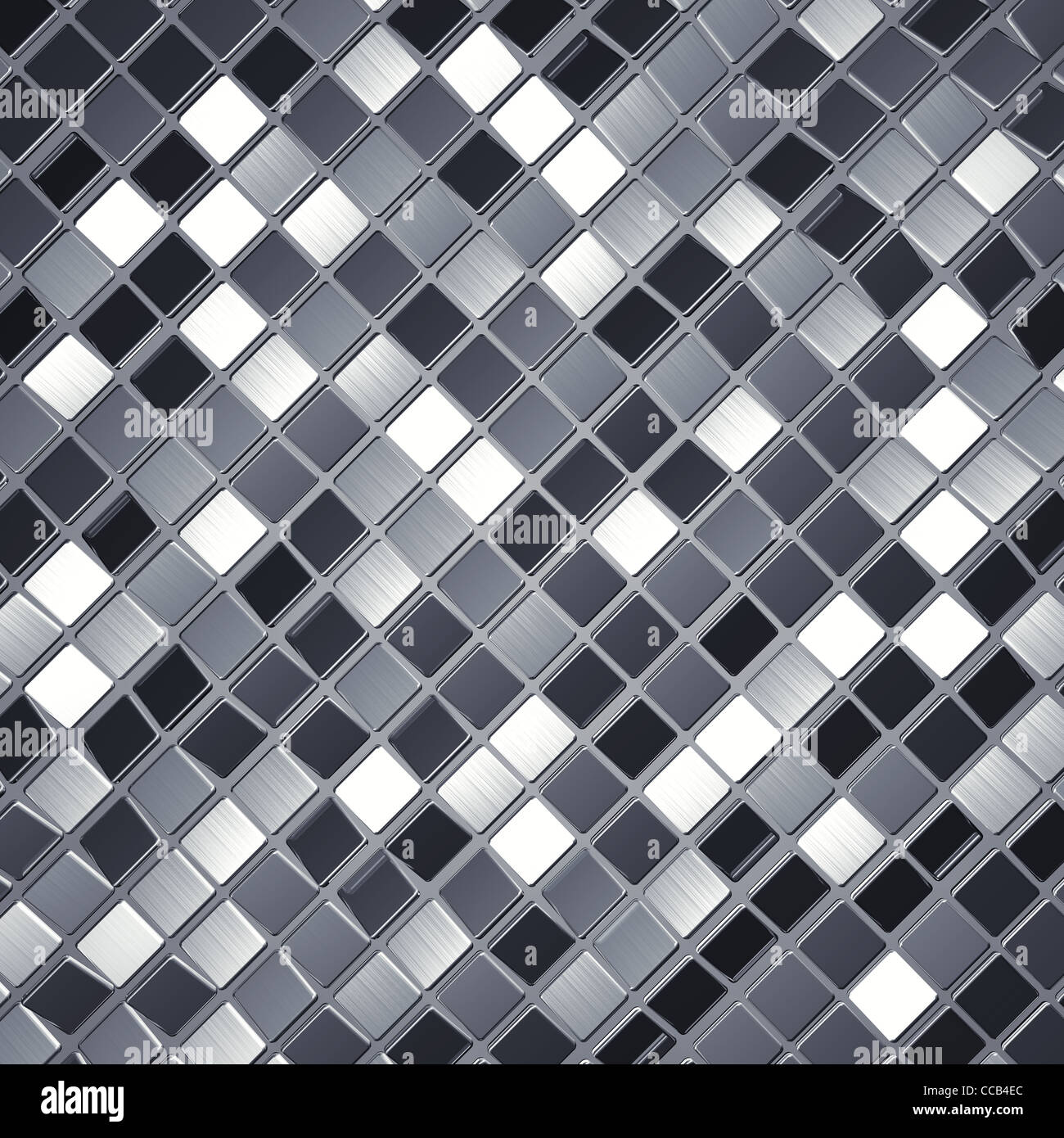 Metal squares in a grid background Stock Photo - Alamy
