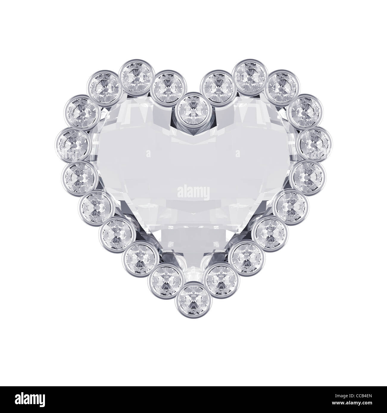 Heart shaped diamond , isolated on white Stock Photo - Alamy