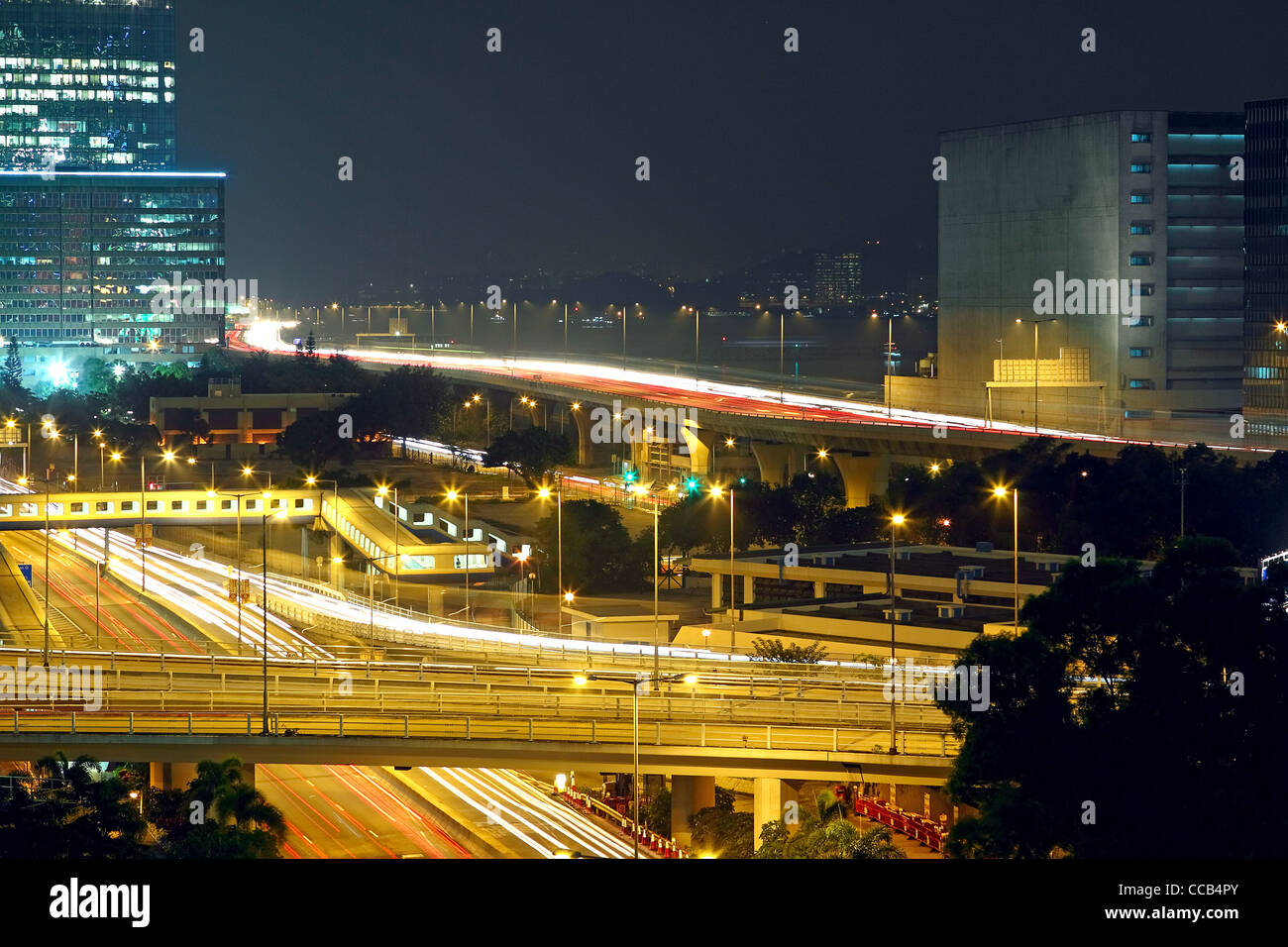 modern urban city at night Stock Photo - Alamy