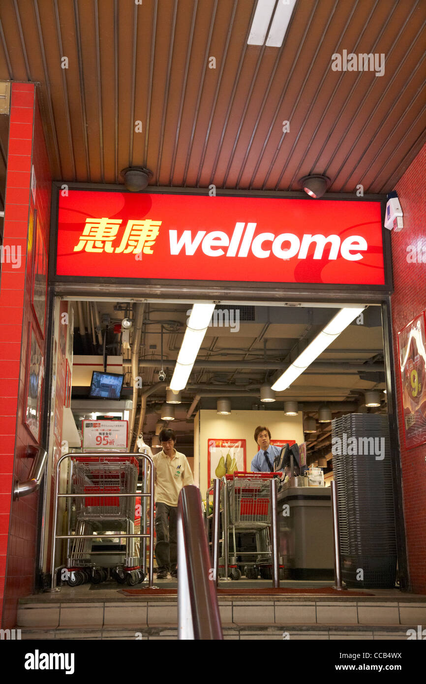 entrance to wellcome supermarket hong kong hksar china asia Stock Photo ...
