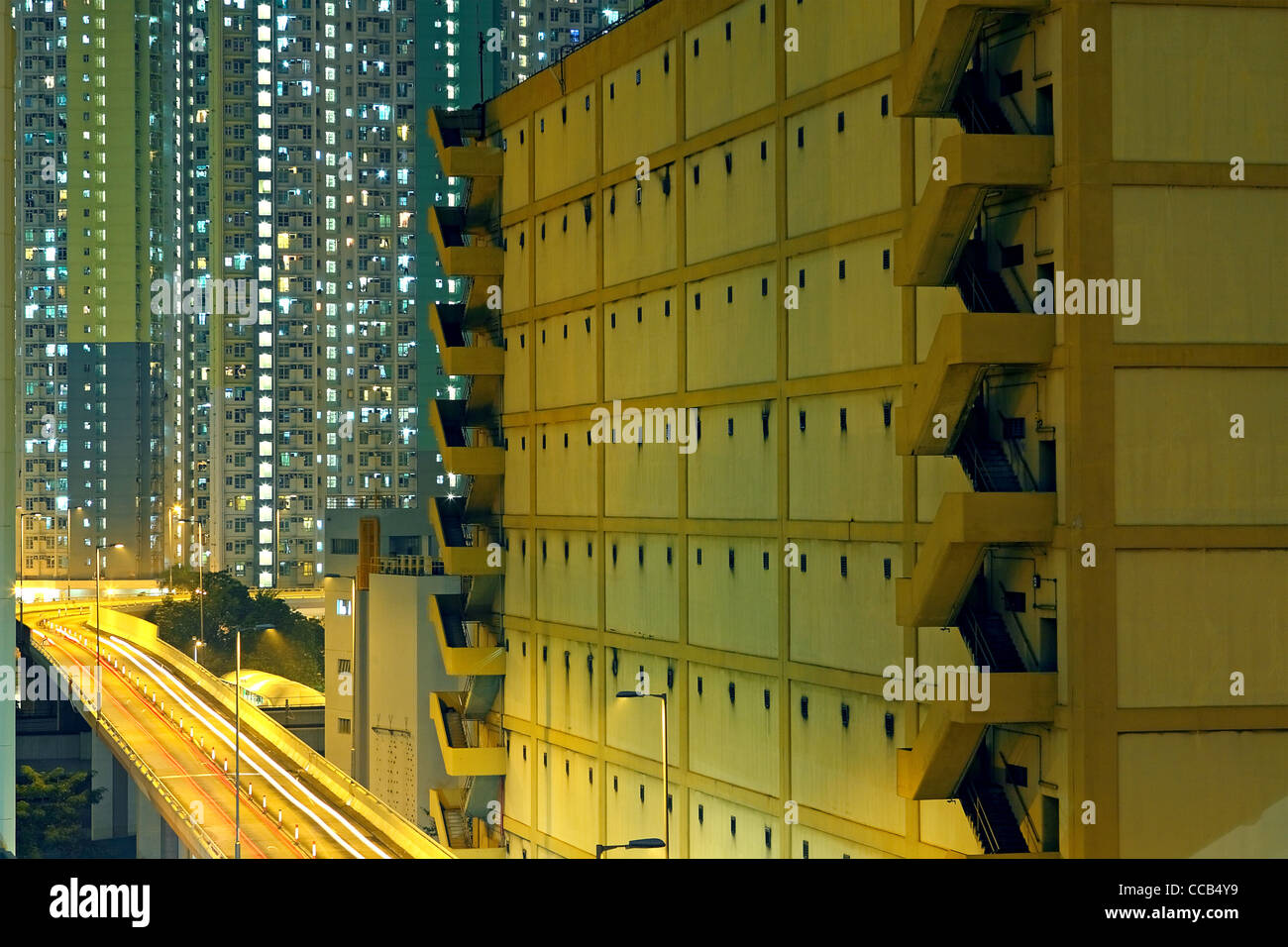 urban landscape at night and through the city traffic Stock Photo - Alamy