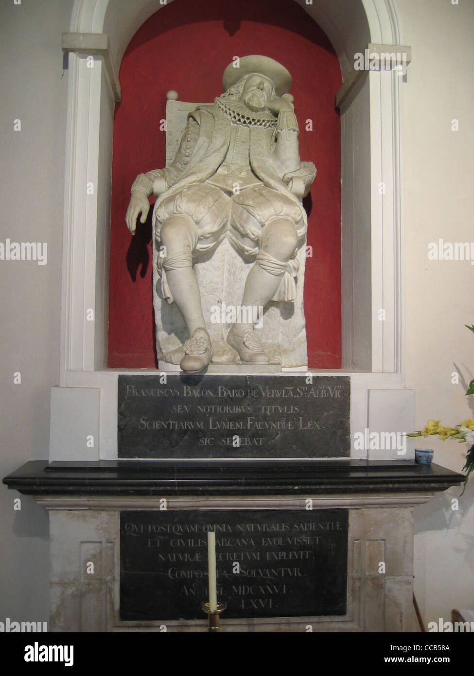 Memorial to Francis Bacon at his burial place, St Michael's church in ...