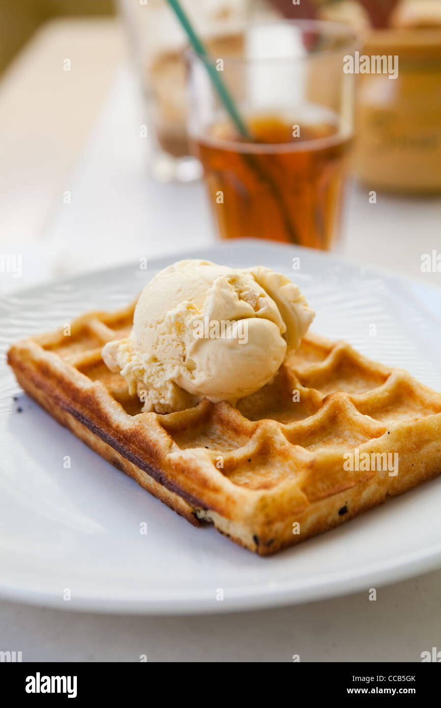 Waffle ice cream hi-res stock photography and images - Alamy