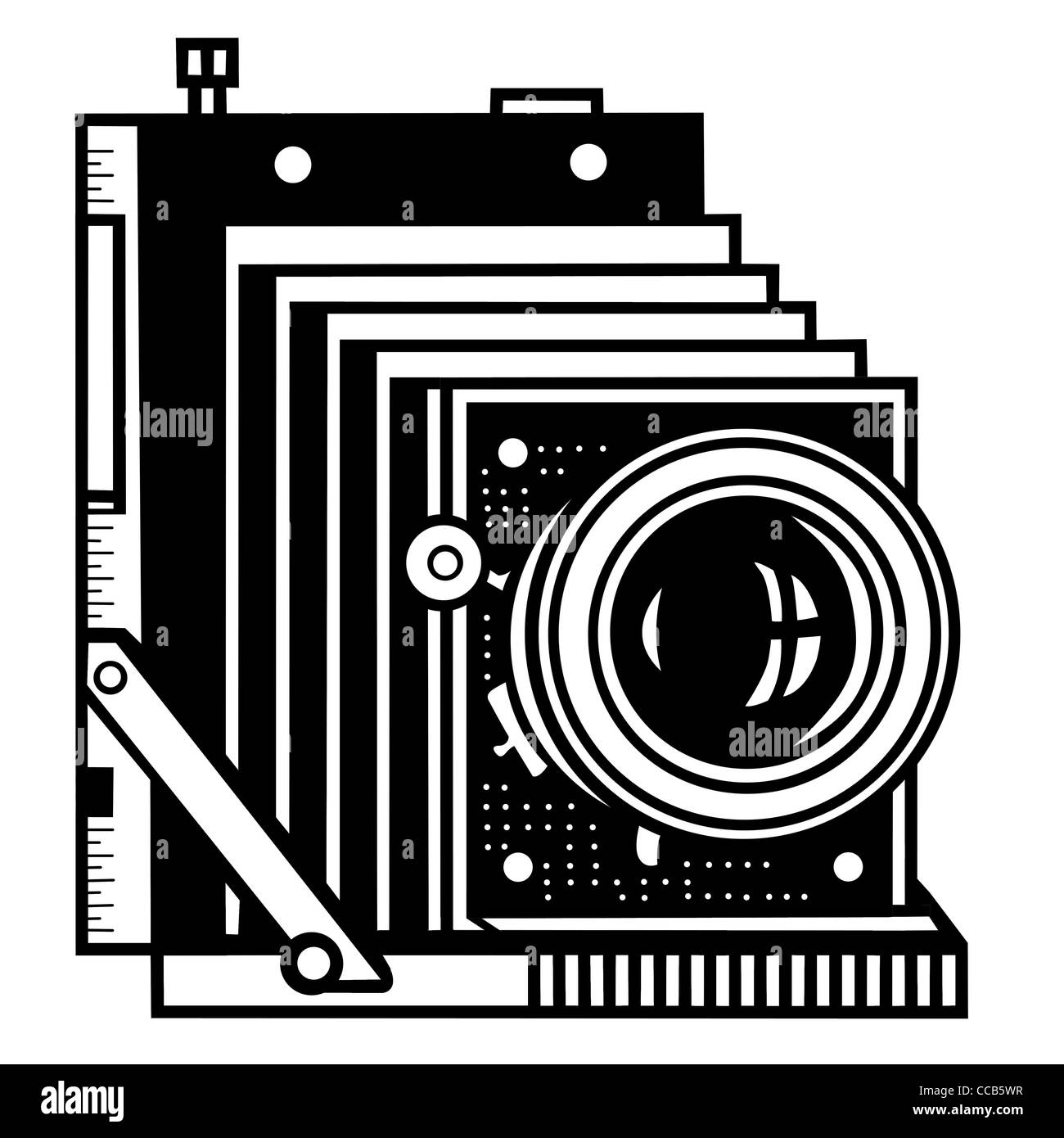 retro camera on white background. vector Stock Photo - Alamy
