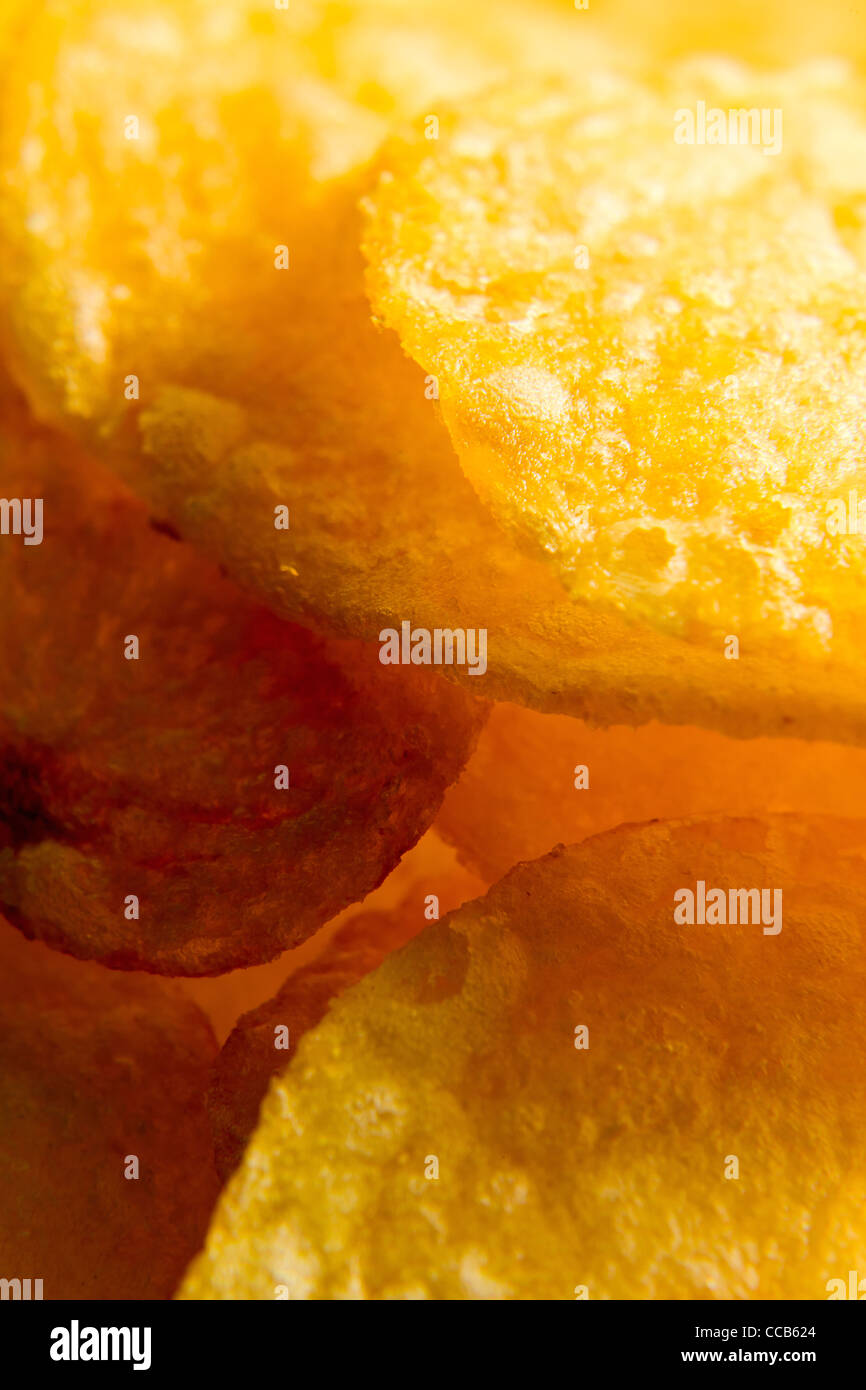 background, fried potato chips, macro shot Stock Photo - Alamy