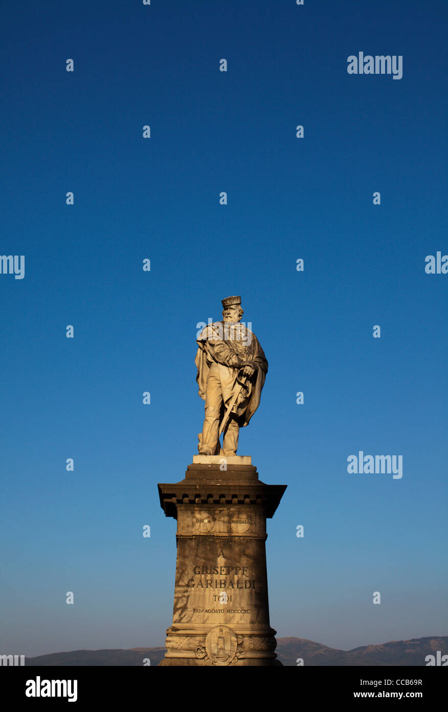 The statue to Giuseppe Garibaldi. Todi, Umbria, Italy Stock Photo - Alamy