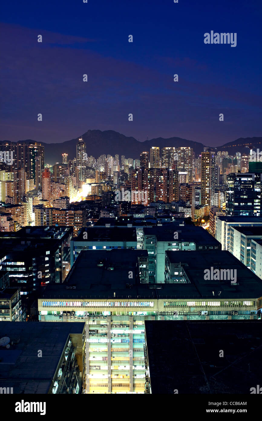 asia city downtown wide shot, hong kong Stock Photo - Alamy