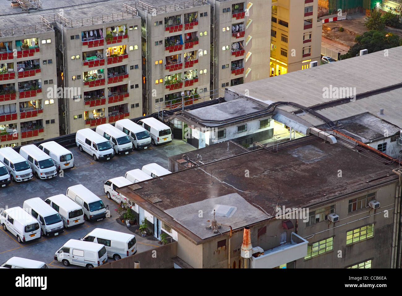 car park on building roof Stock Photo - Alamy