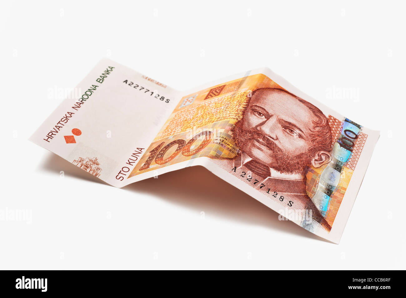 100 kuna banknote with the portrait of Ivan Mazuranic. He was a ...