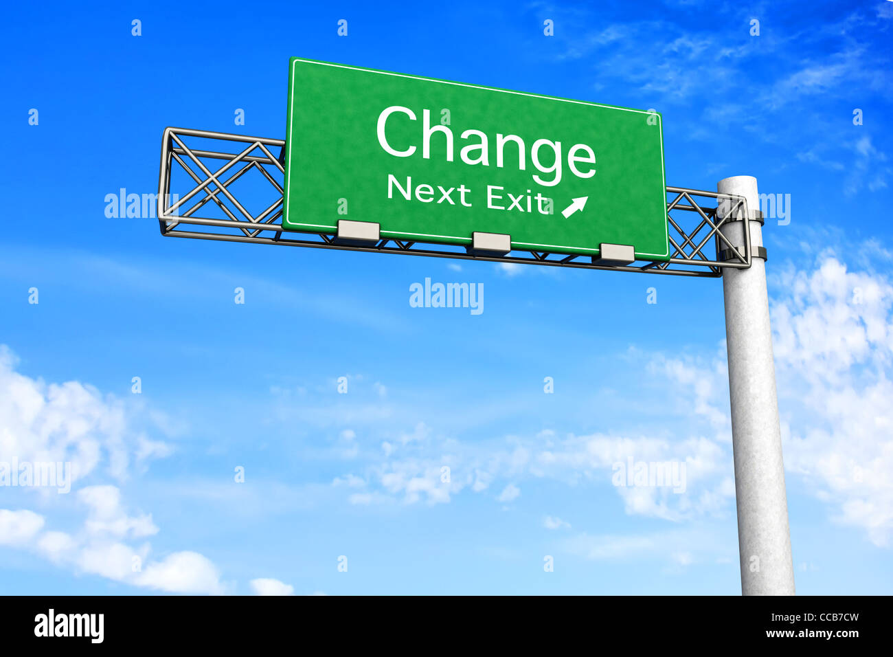 Highway Sign to Change Stock Photo - Alamy