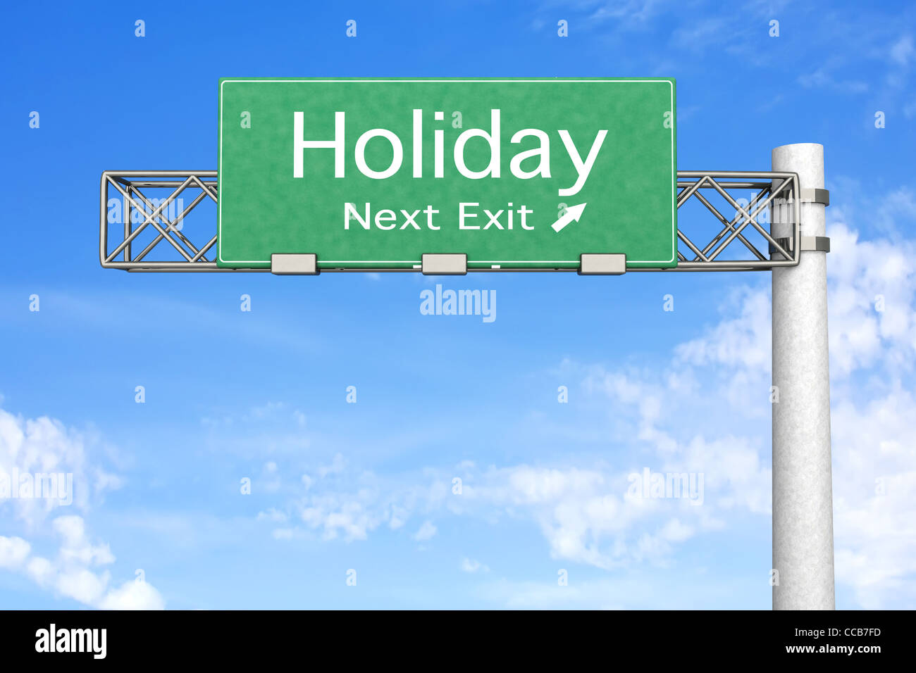 Highway Sign - next exit: holidays! Stock Photo - Alamy