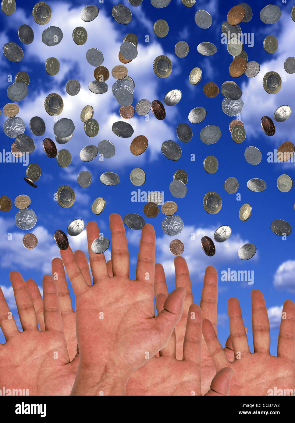 Coins falling hi-res stock photography and images - Alamy