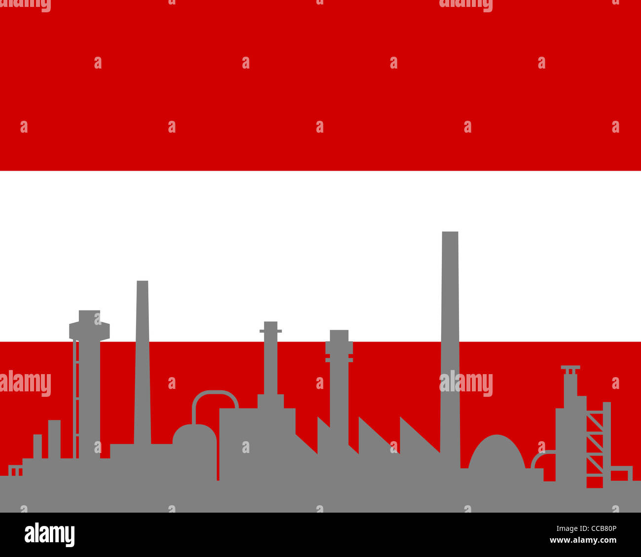 Industry and flag of Austria Stock Photo - Alamy