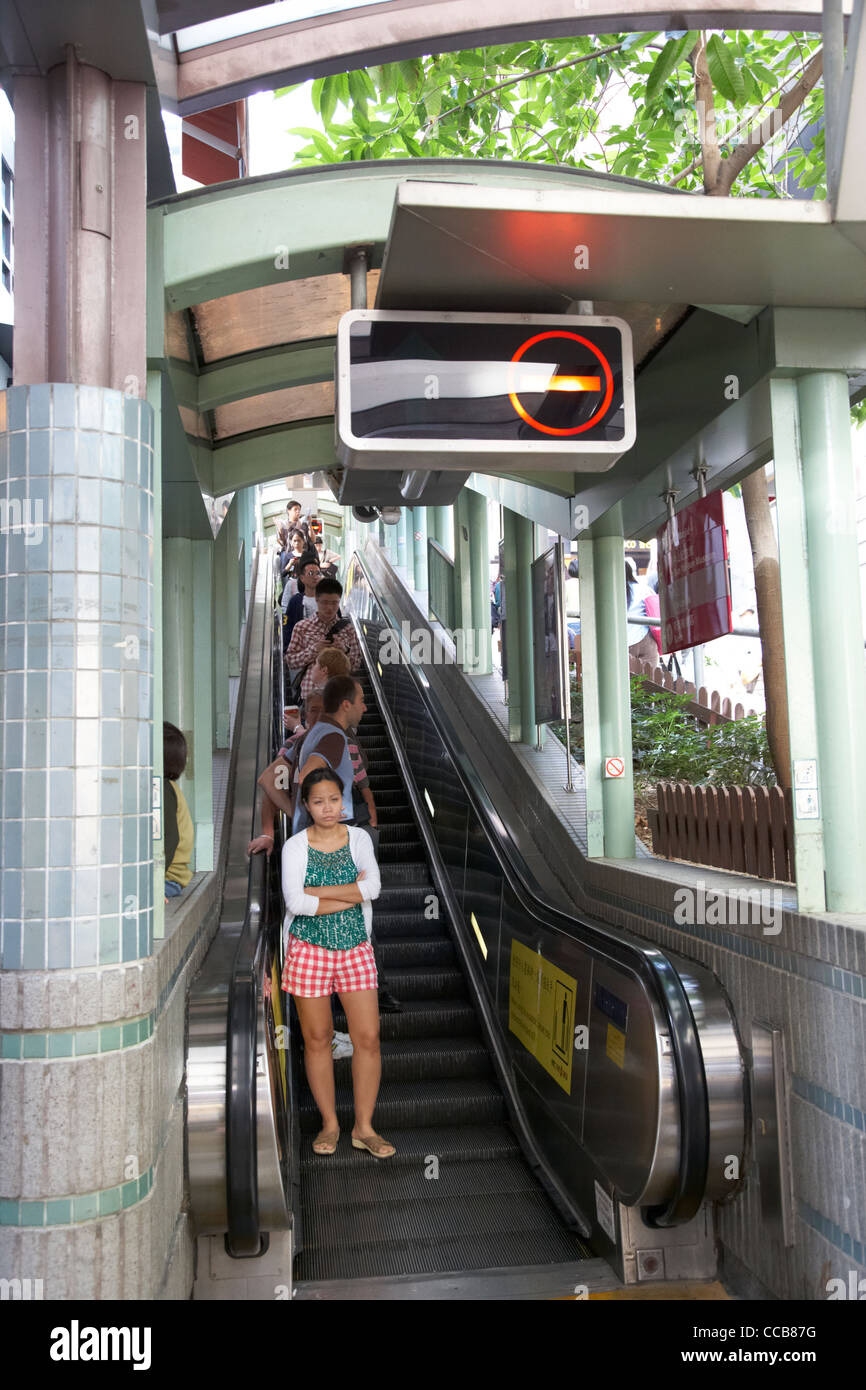 people on the mid-levels escalator system hong kong hksar china asia ...