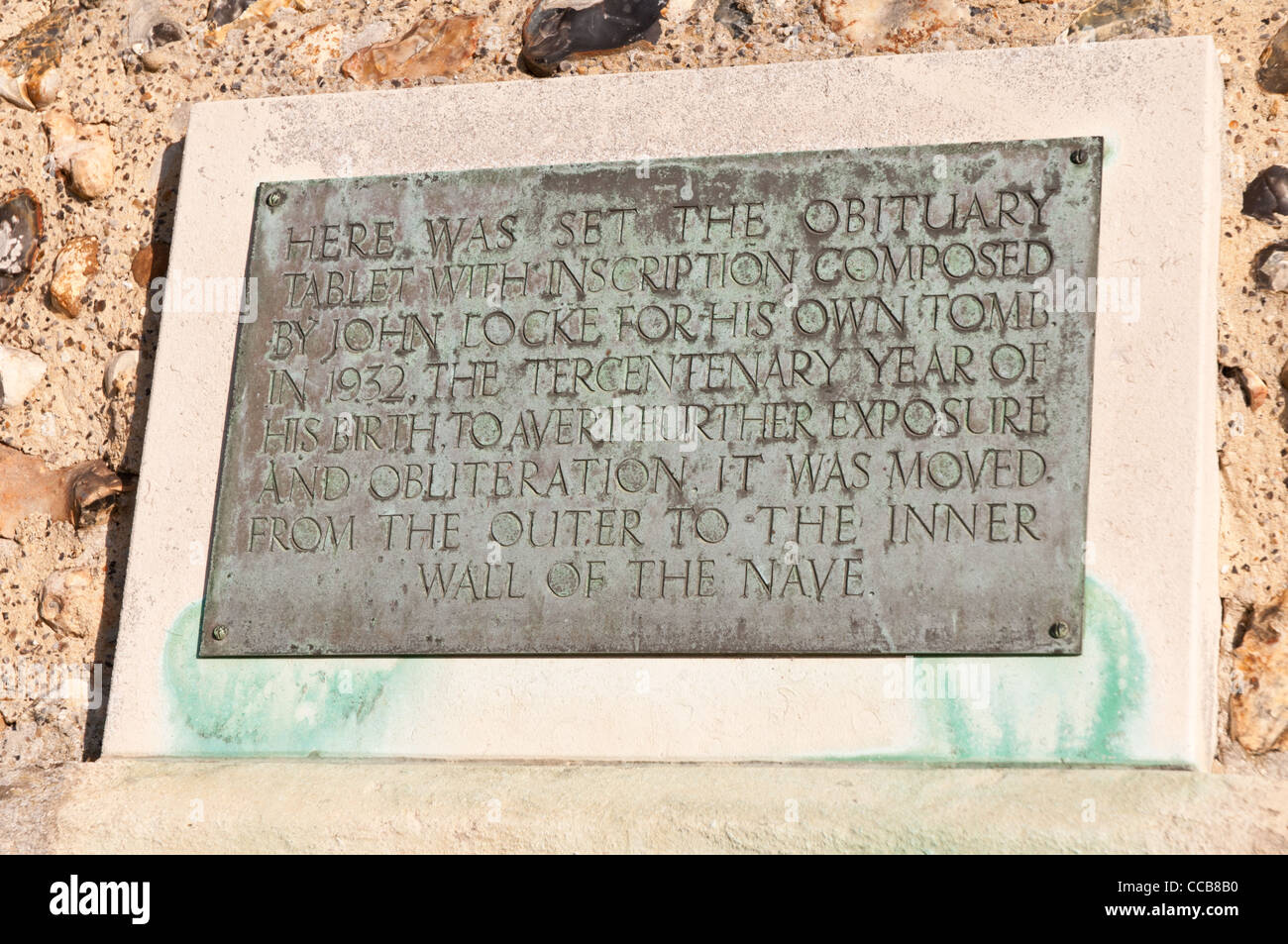 The English philosopher John Locke (1632 - 1704) is buried in the ...