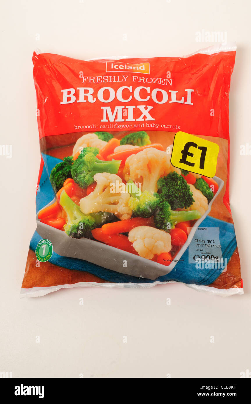 Iceland Frozen Food .Broccoli Mix Stock Photo - Alamy