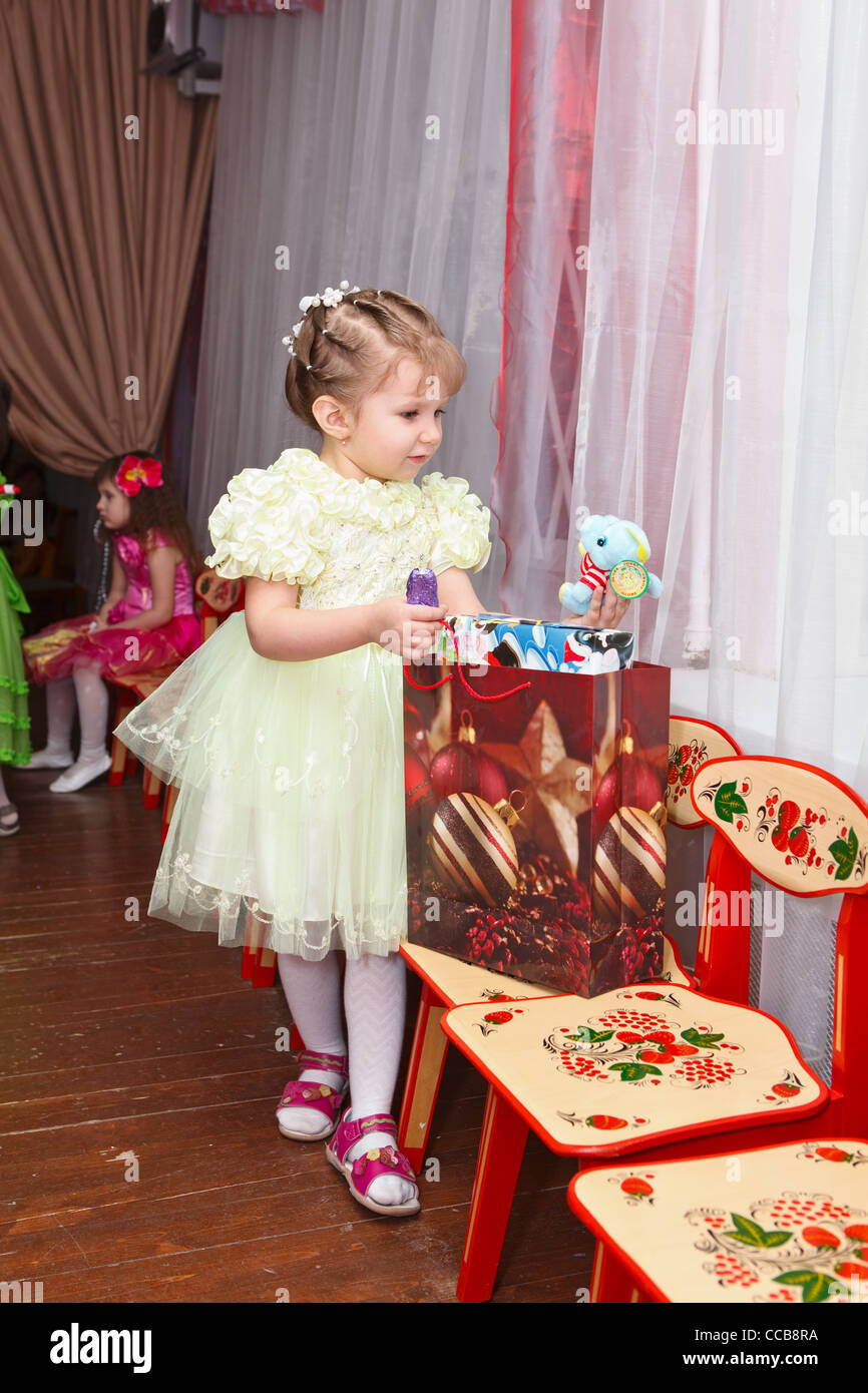Reportage images from Russian children kindergarten. Kids and parents ...
