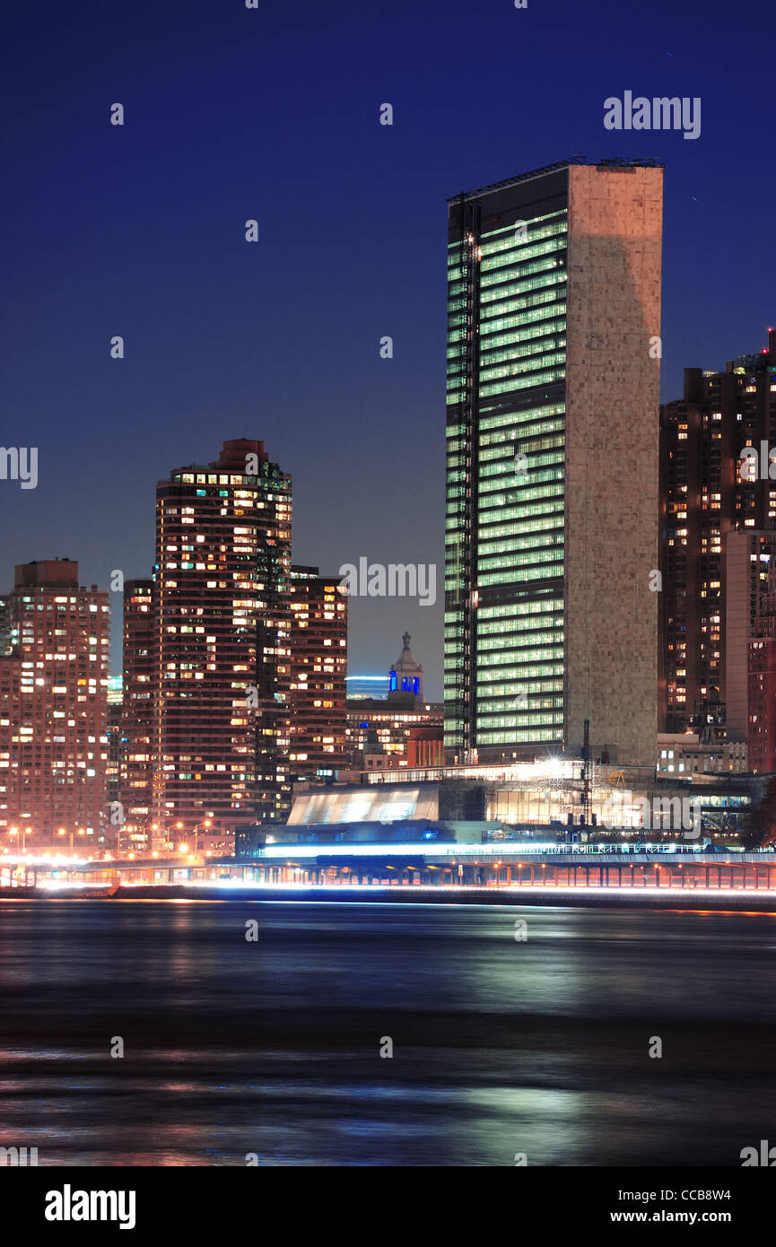 UN complex over East River Stock Photo - Alamy