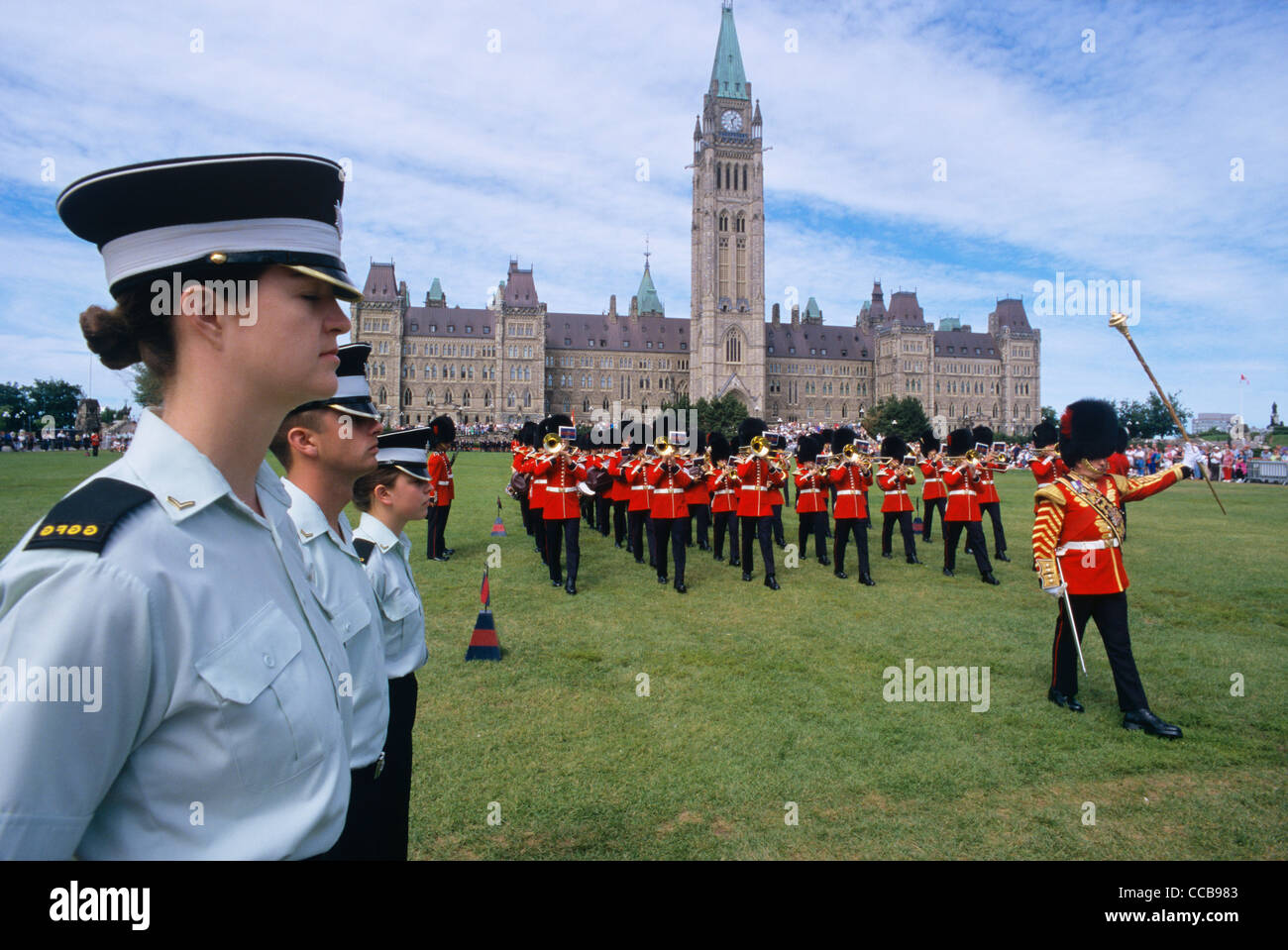 Ottawa;Ontario;Canada;capital;Parliament Hill; Changing of the Guards Ceremony Stock Photo - Alamy