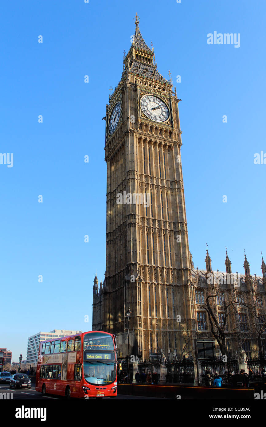 Big Ben, Westminster, Blue Sky, Beautiful Day Stock Photo - Alamy