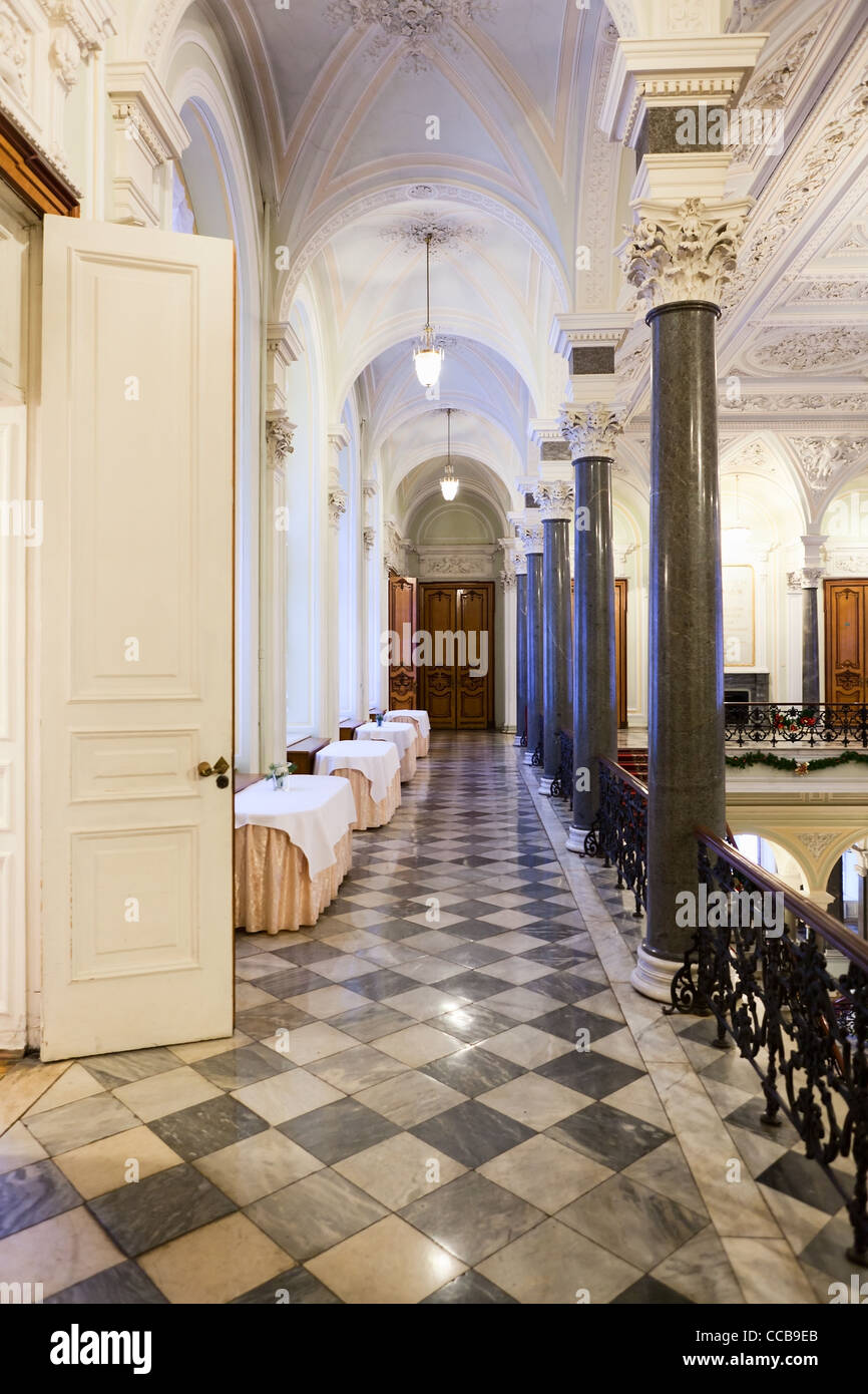 Interiors of Nicholas Palace on Labour Square in Saint-Petersburg ...