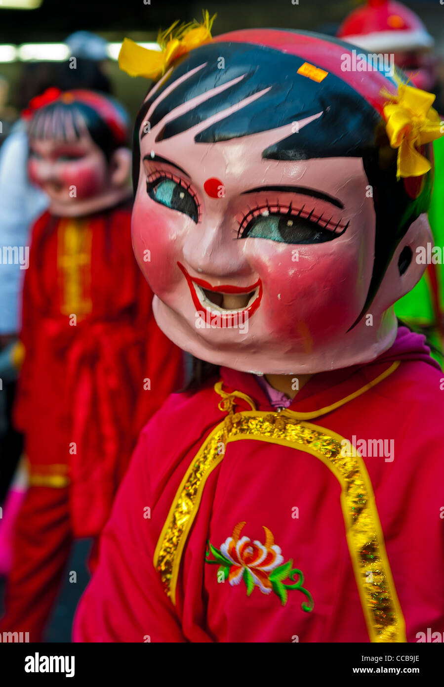 Paris, France, Portrait, Traditional Costumes, Large Paper maché Heads ...