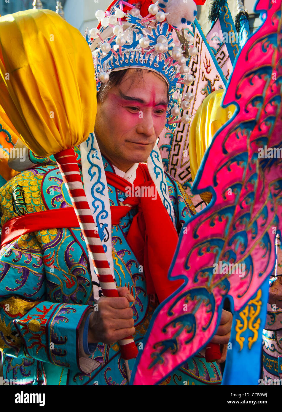 Paris, France, Chinese men in Traditional Dress, Parading in Chinese ...