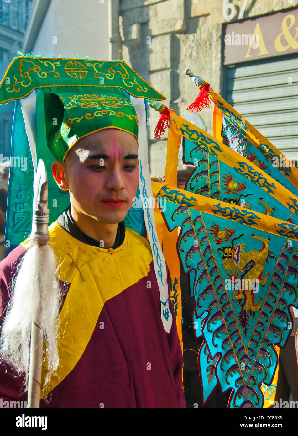 Paris, France, Portrait Young Male, Chinese men in Traditional Dress ...