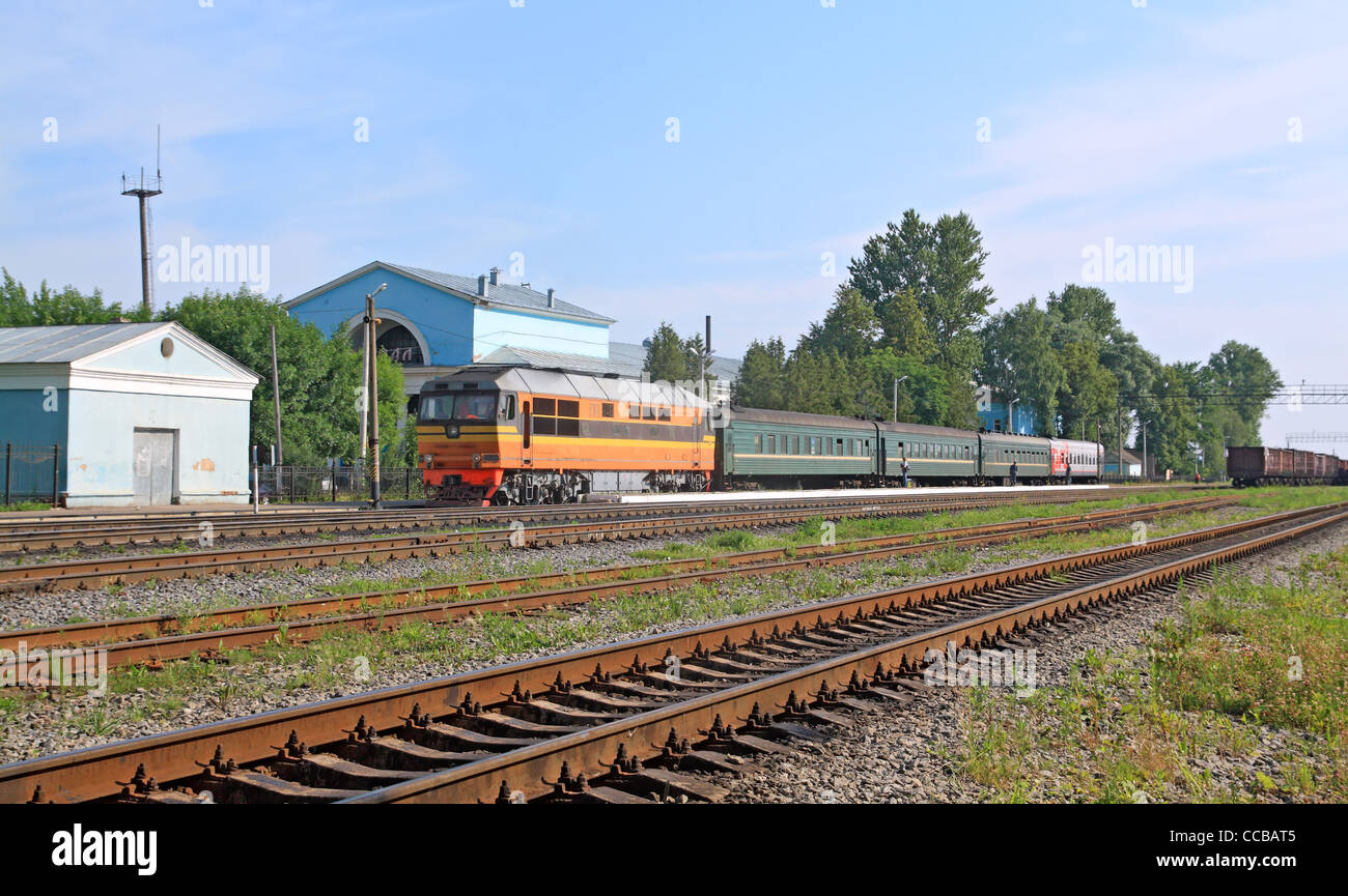 Small train station europe hi-res stock photography and images - Alamy