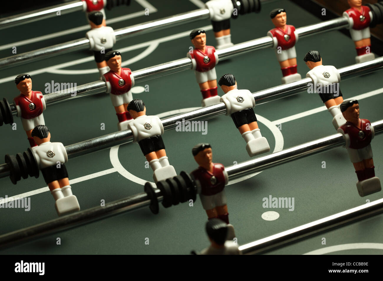 Table football game, Soccer table with red and blue players Stock Photo ...