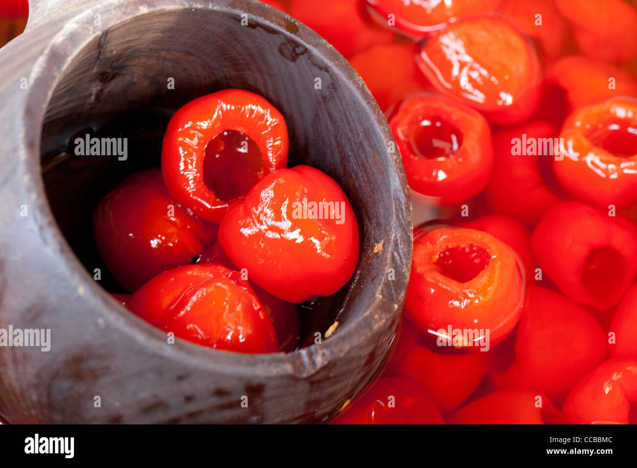 peppers ; oil Stock Photo - Alamy