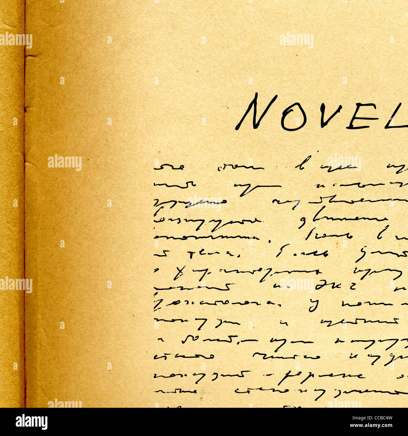 sheet of the old paper with text Stock Photo - Alamy