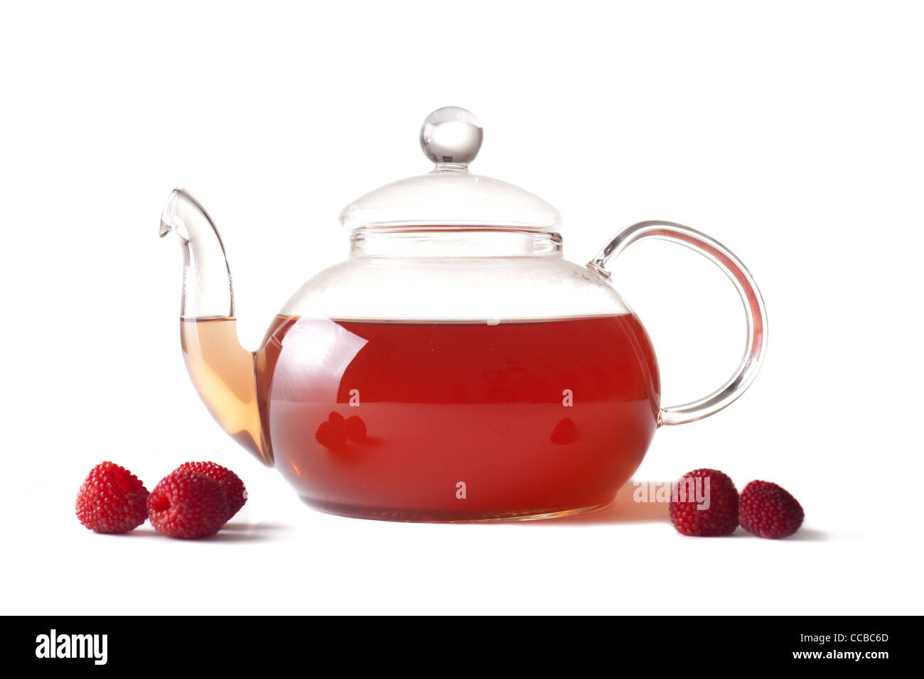 Tea with Raspberries Stock Photo - Alamy