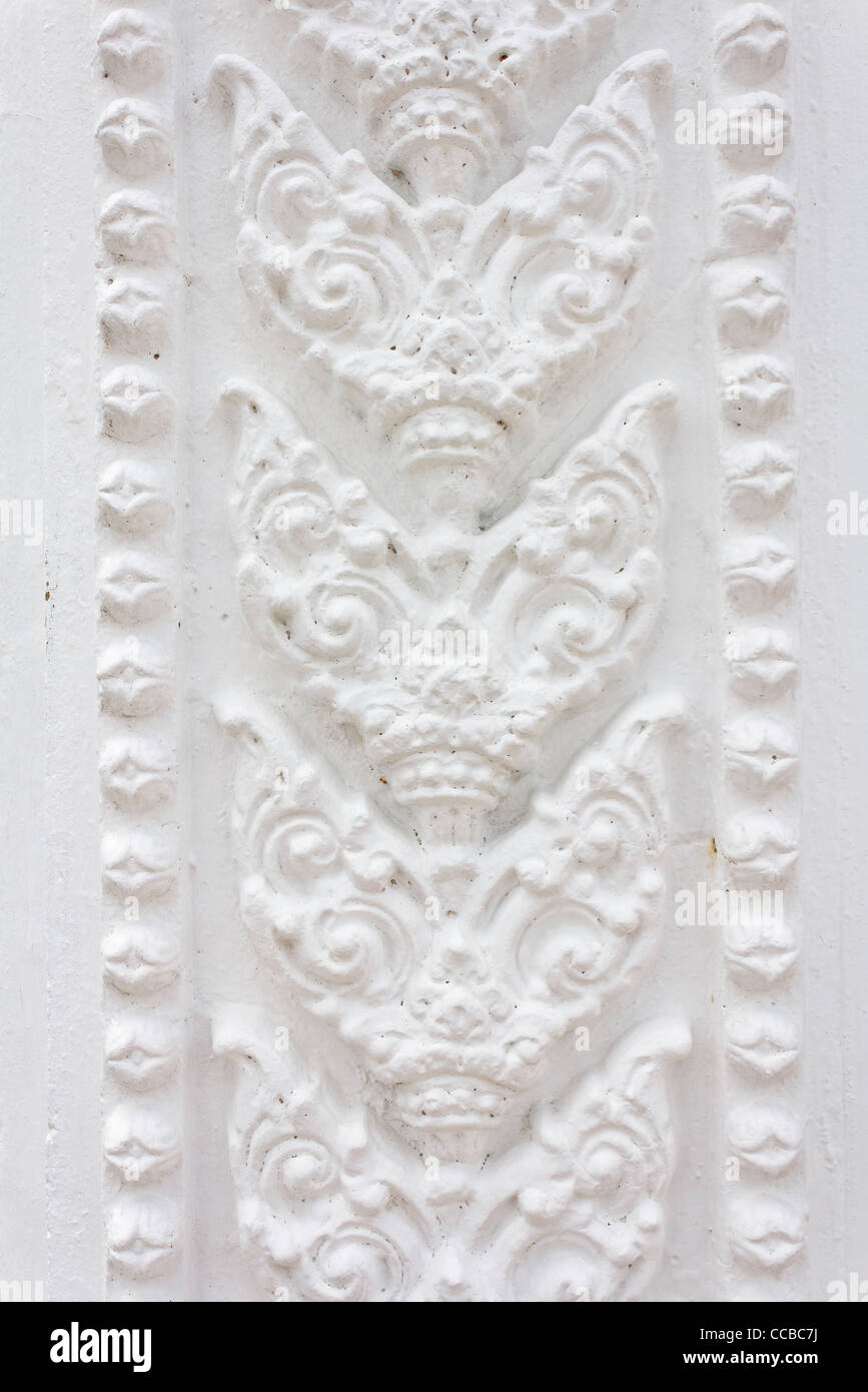 Traditional Thai cement pillar art of City Pillar Shrine at Nakhon Si ...