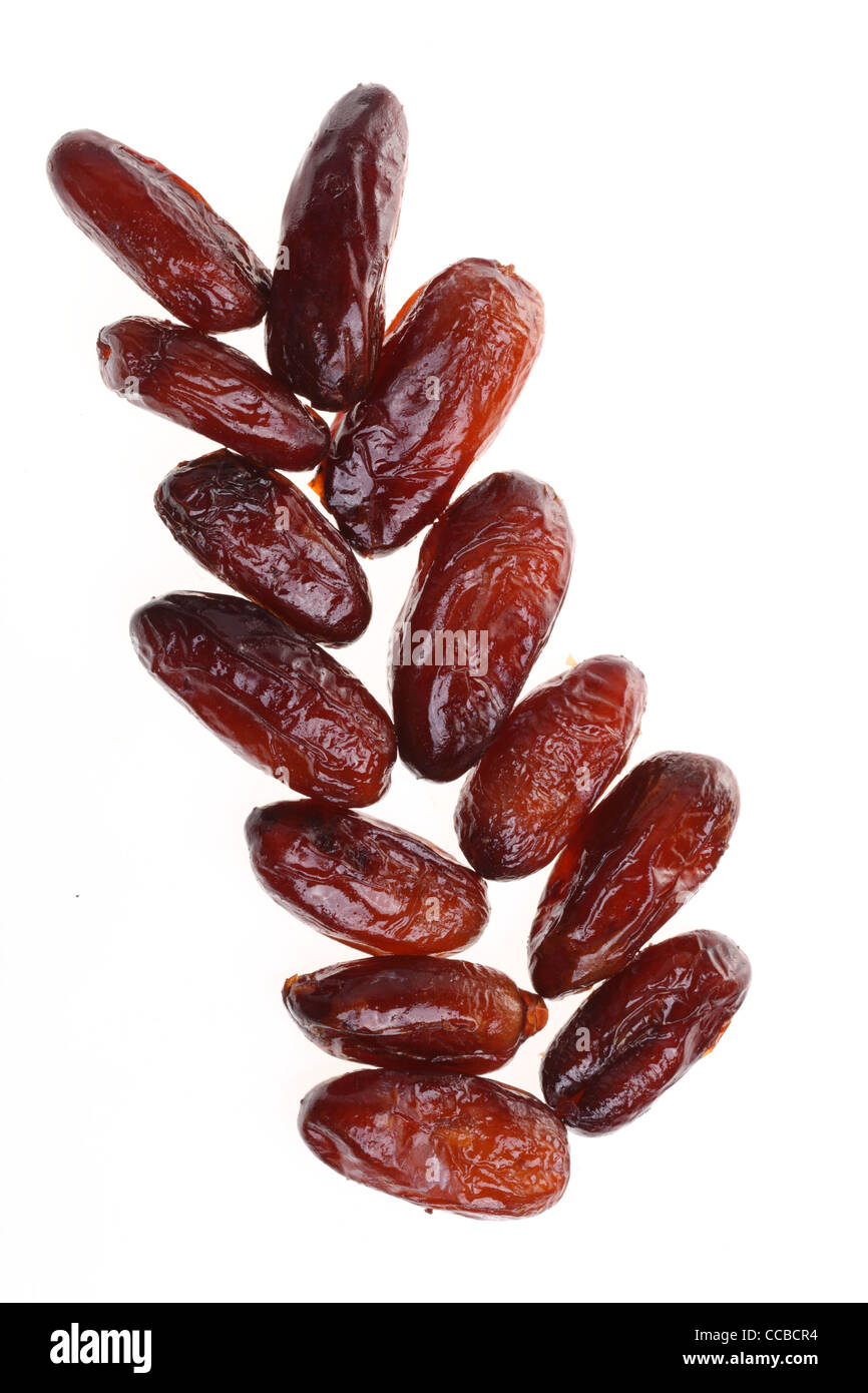 Dried date fruits isolated on white background Stock Photo - Alamy