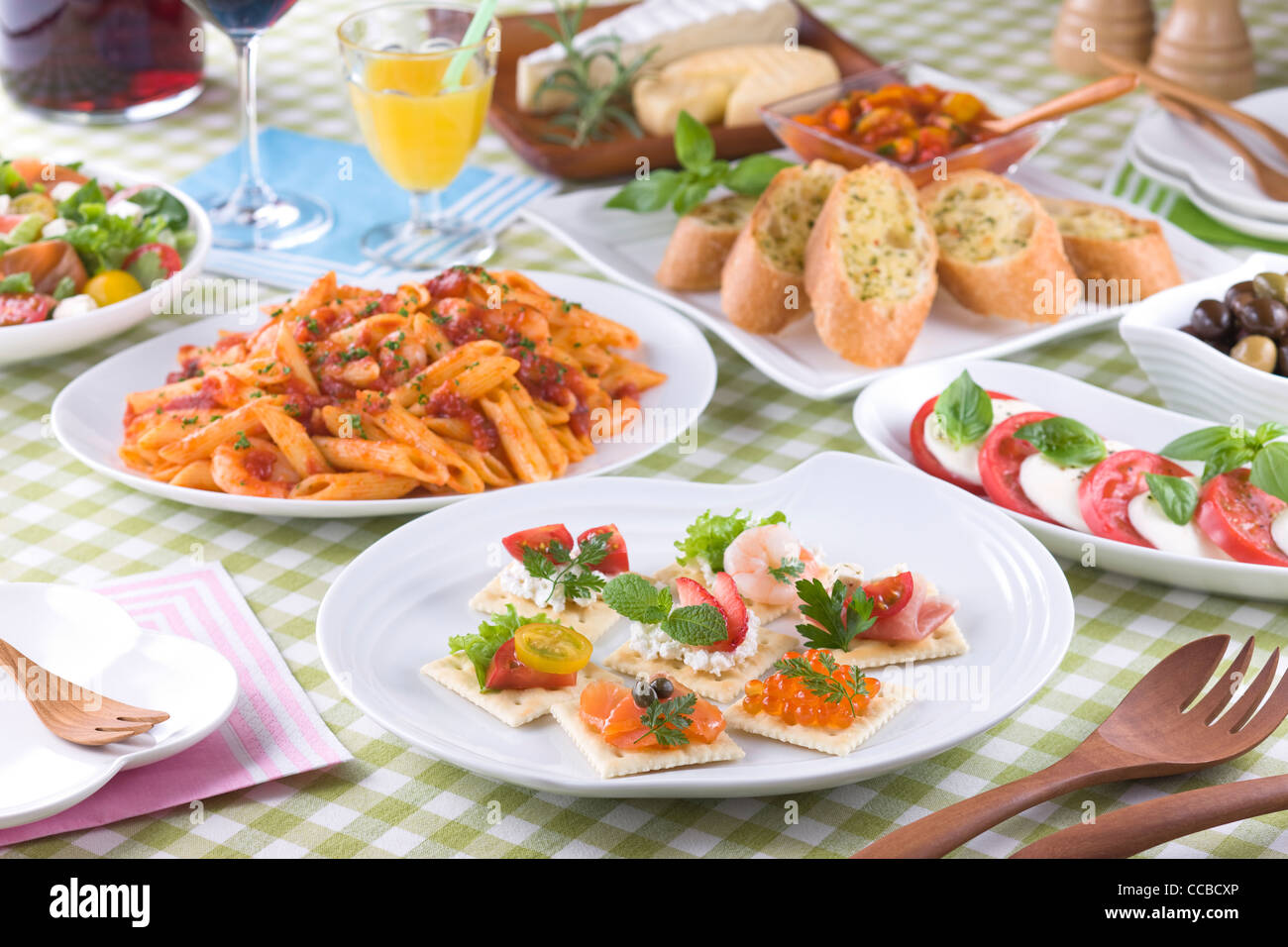 Appetizers on Table Stock Photo - Alamy