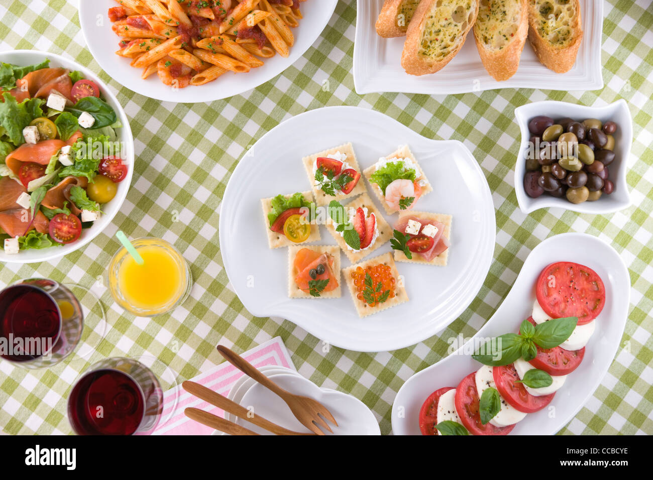 Appetizers on Table Stock Photo - Alamy