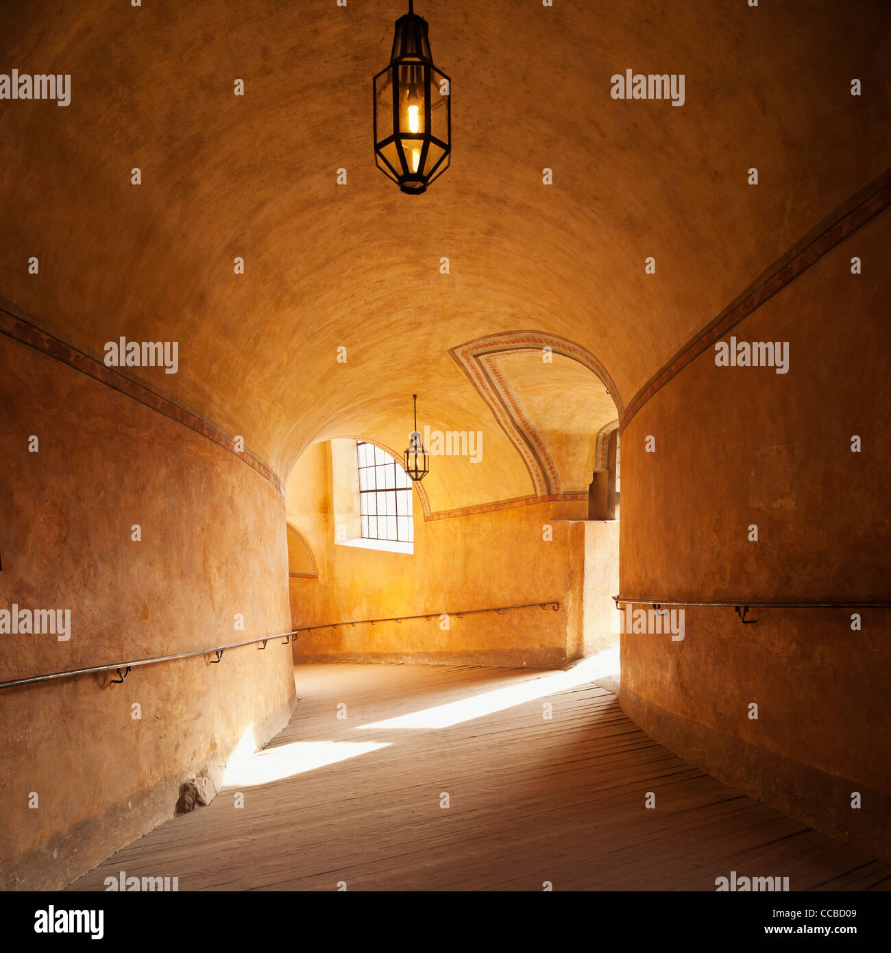 Passage way in castle, Cesky Krumlov, Czech Republic Stock Photo - Alamy
