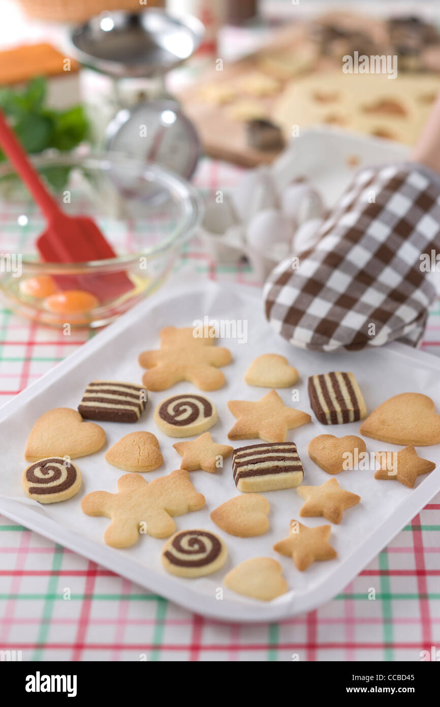 Cookies on Sheet Pan Stock Photo - Alamy