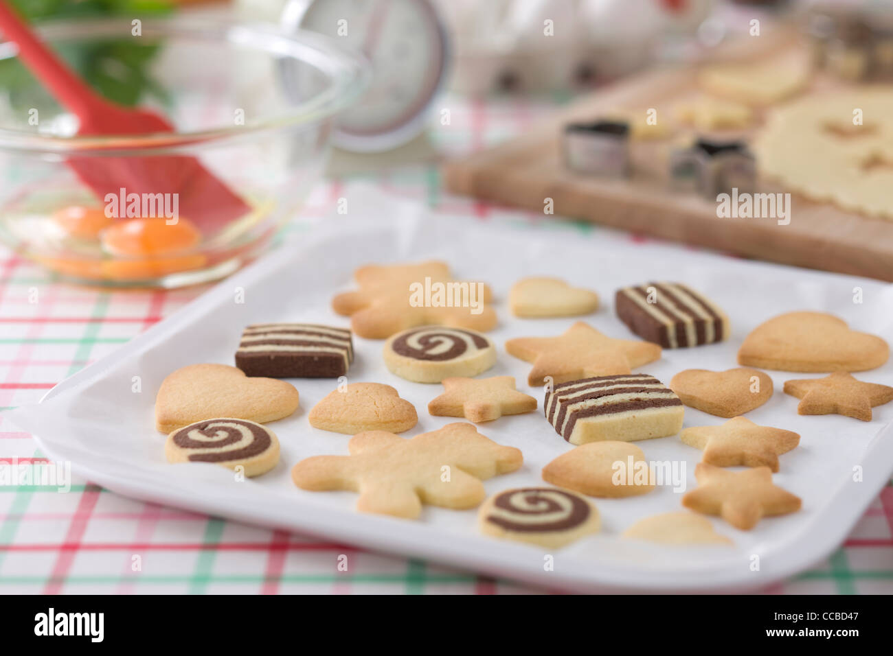 Cookies on Sheet Pan Stock Photo - Alamy
