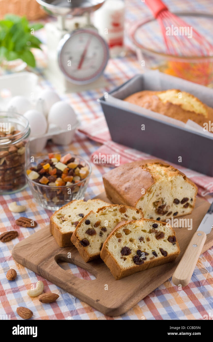 Fruit Pound Cake Stock Photo - Alamy