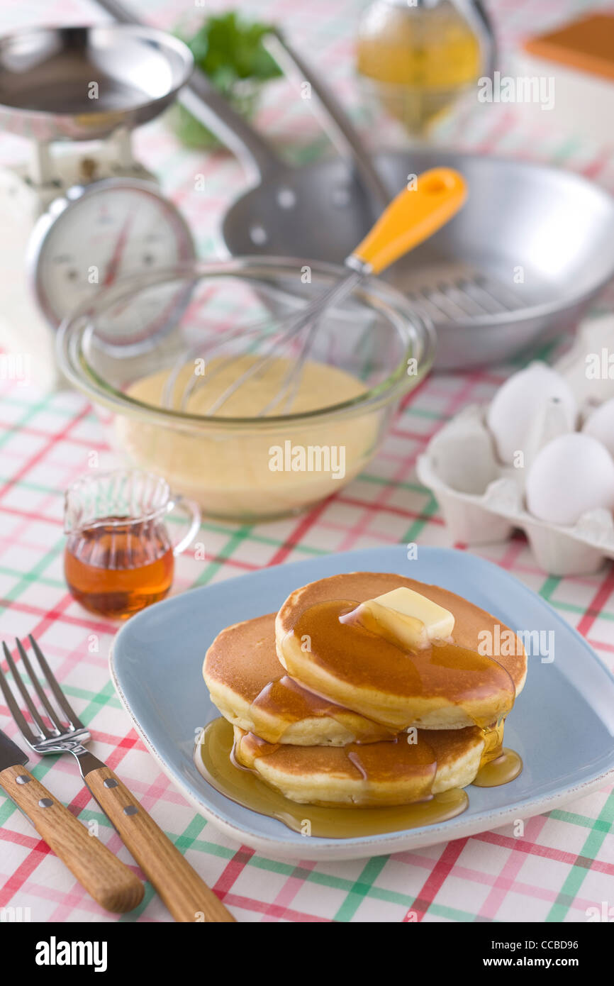 Hotcake and Ingredients Stock Photo - Alamy