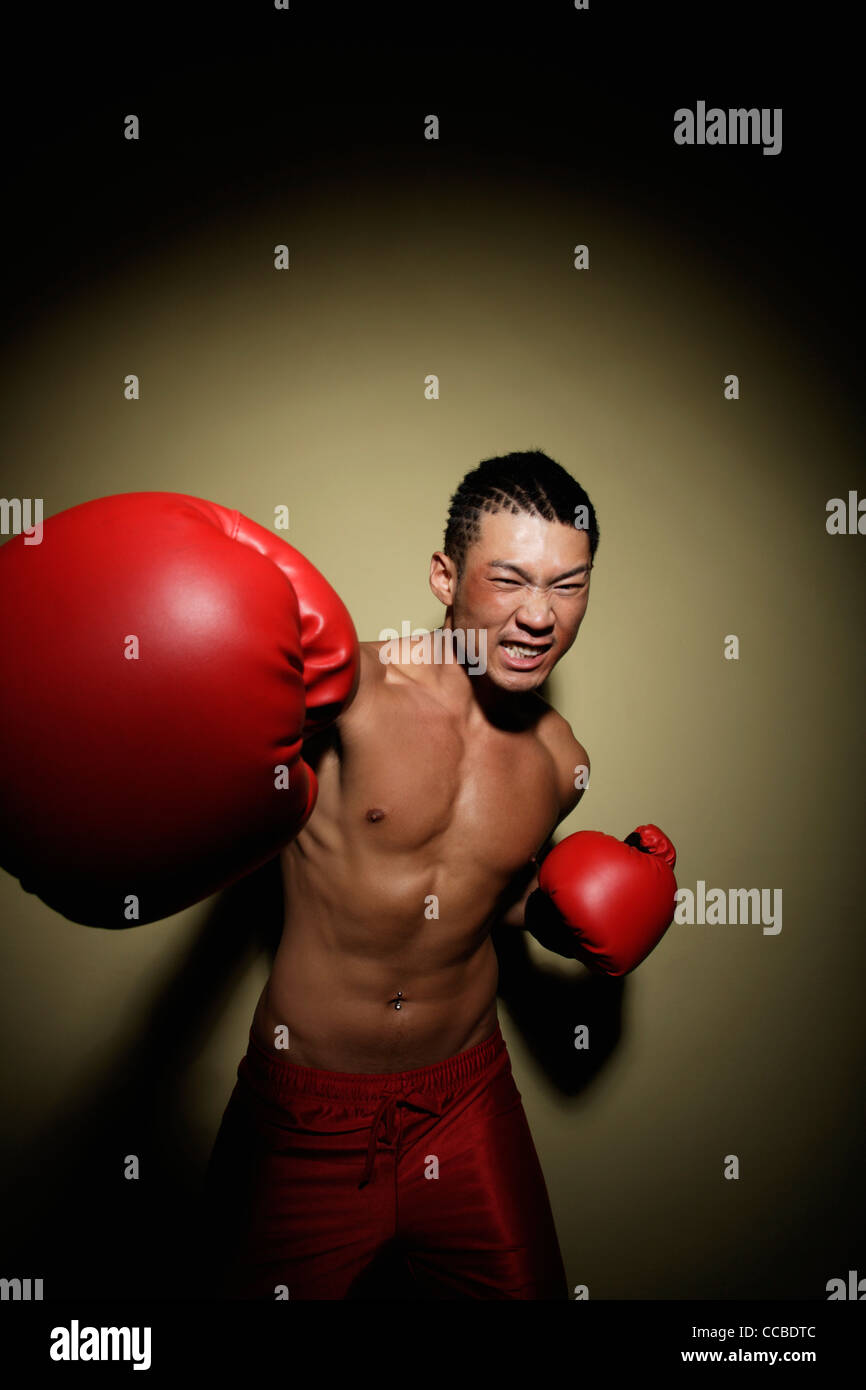 Red Boxing Gloves Punching