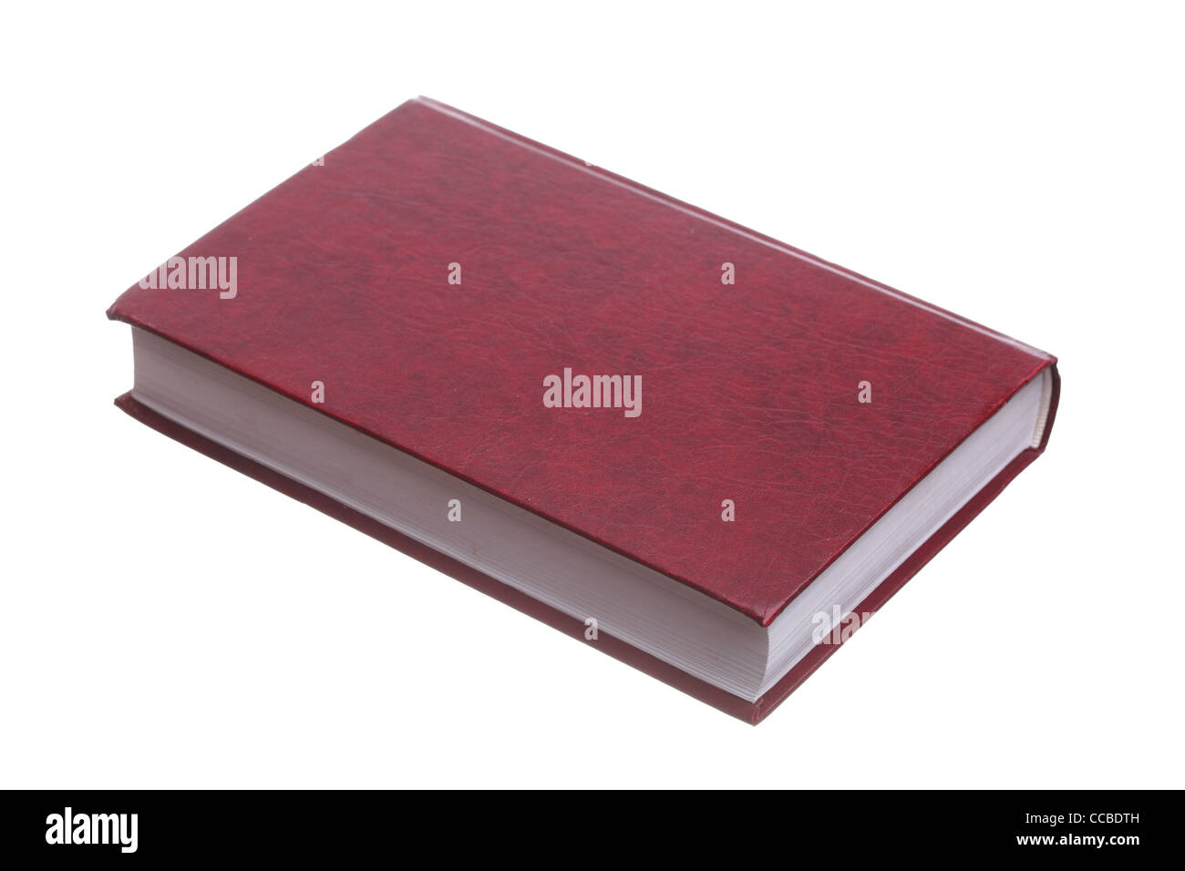 Isolated on white stack red book library object Stock Photo - Alamy